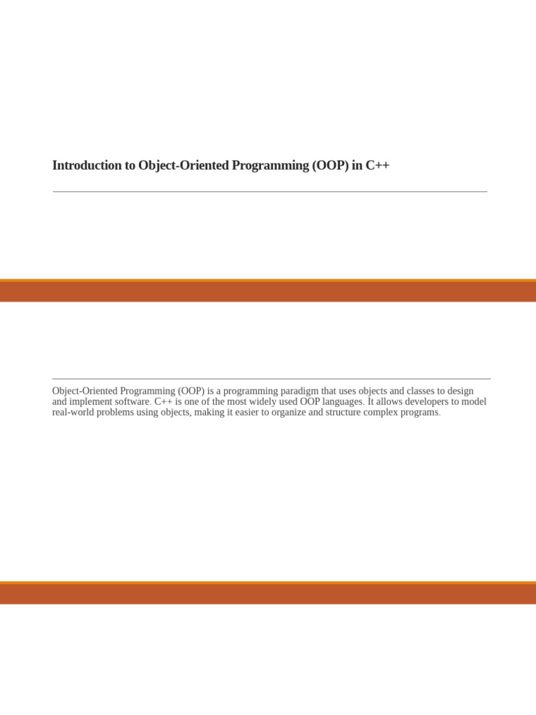 Lecture 1 Introduction To Object Oriented Programming Oop In Pdf 6945