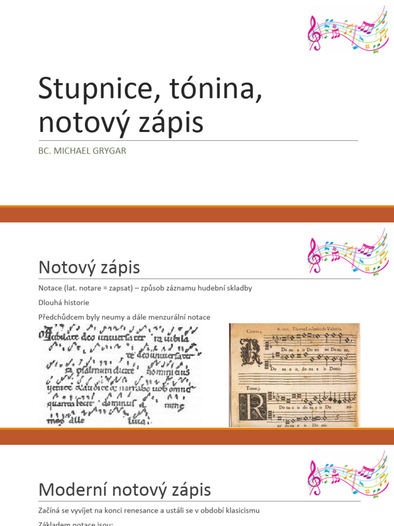 Stupnice, Tónina, Notový Zápis | PDF