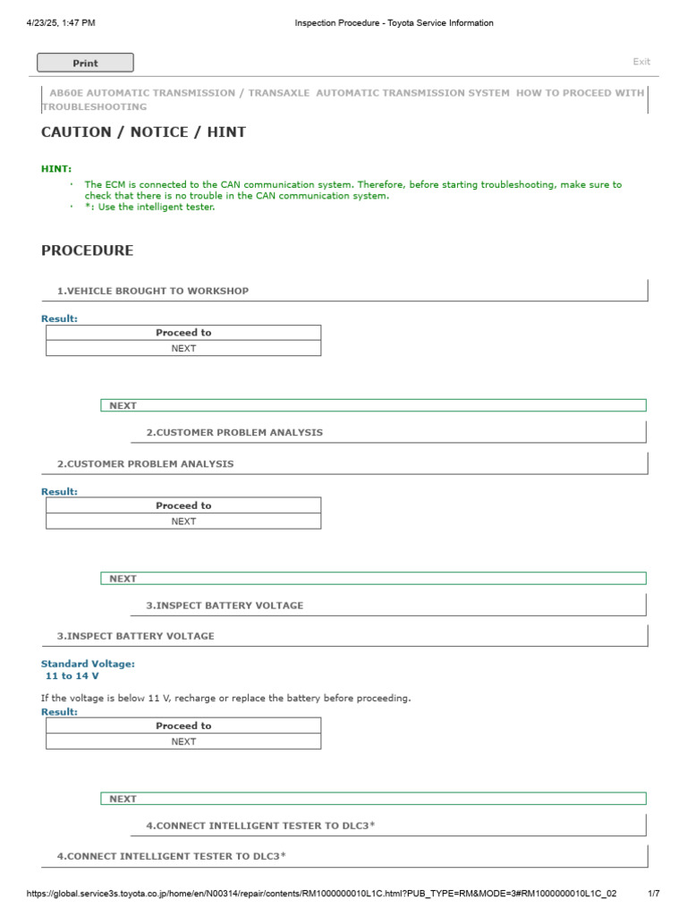 Transaxle Automatic Transmission System How to Proceed With Troubleshooting | PDF | Automatic ...