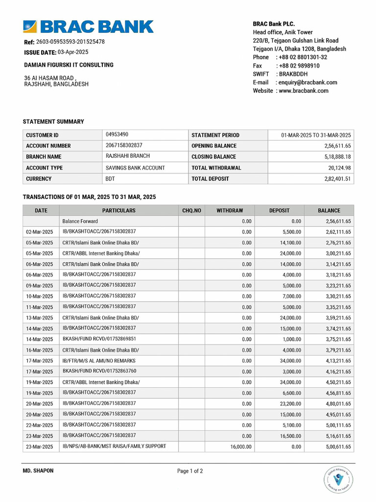 Account Statement1 | PDF