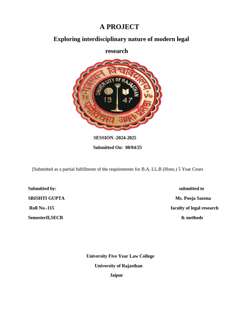 Interdisciplinary Legal Research Methods | PDF | Methodology ...