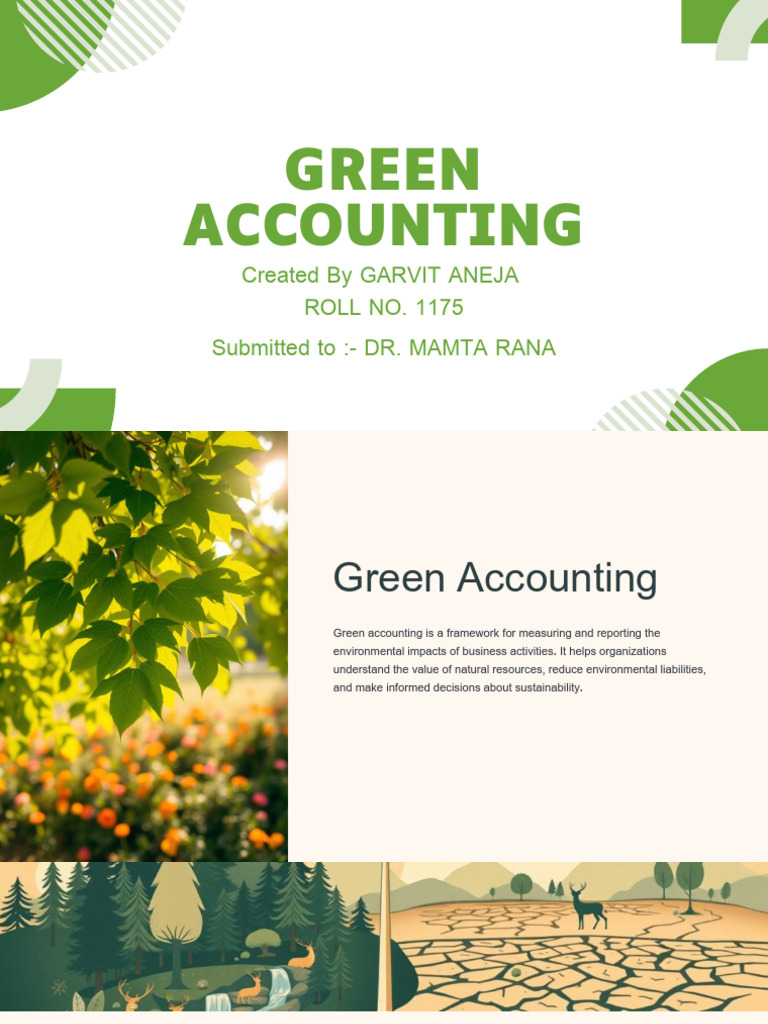 Green-Accounting Garvit Aneja 1175 | PDF | Sustainability | Natural Environment