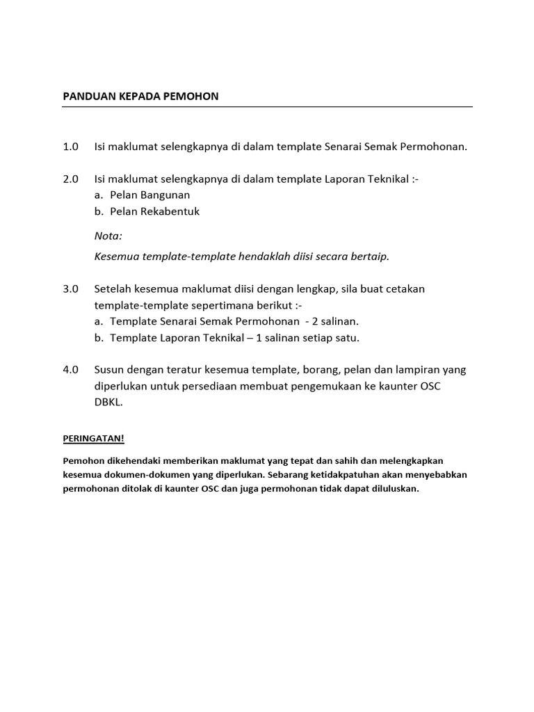 Panduan Pemohon Kod b1 | PDF