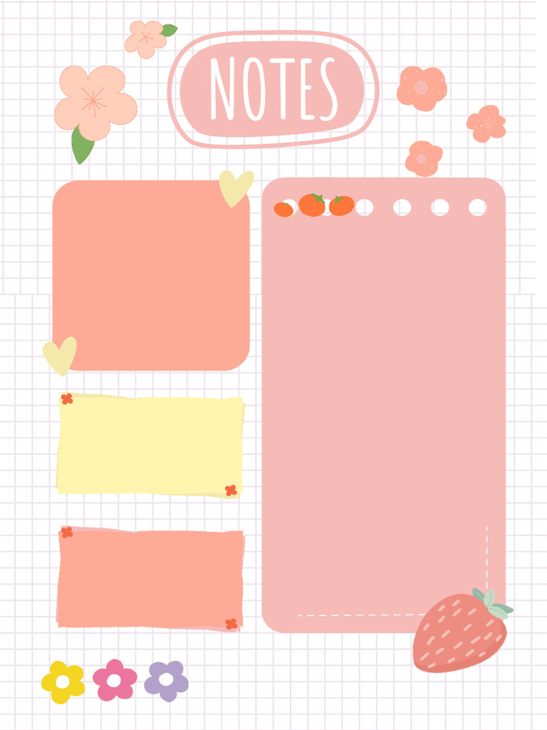 Pink Pastel Cute Notes Document | PDF