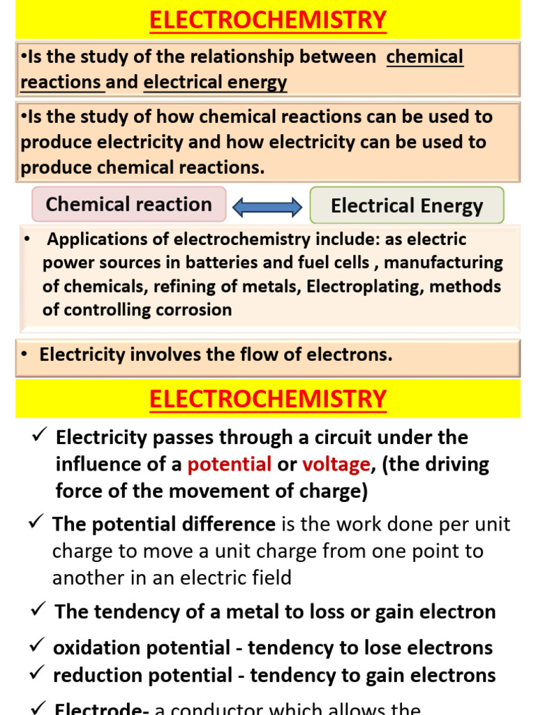 Electrochemical Cell Fundamentals | PDF | Electrochemistry | Redox