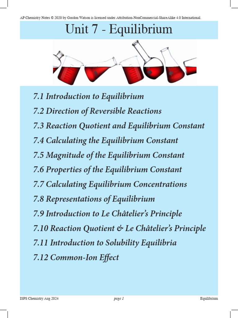 Understanding Chemical Equilibrium Concepts | PDF | Chemical ...