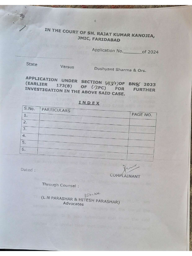 Application For Further Investigation | PDF