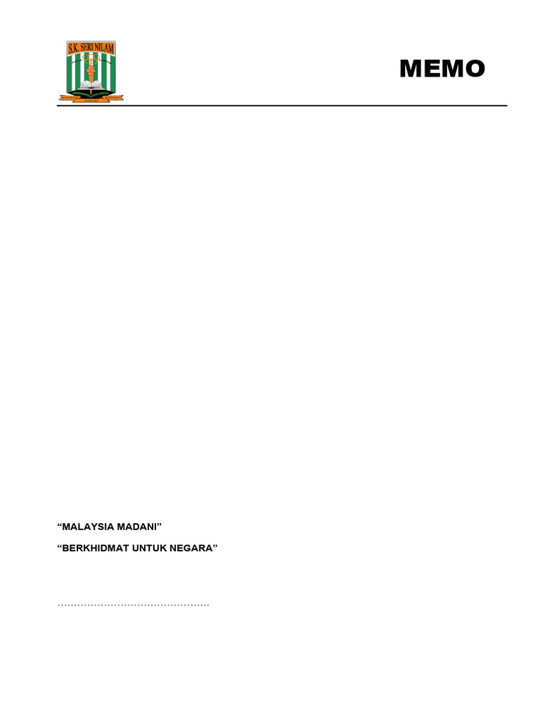 Memo Taklimat Program Pembangunan Sukan | PDF