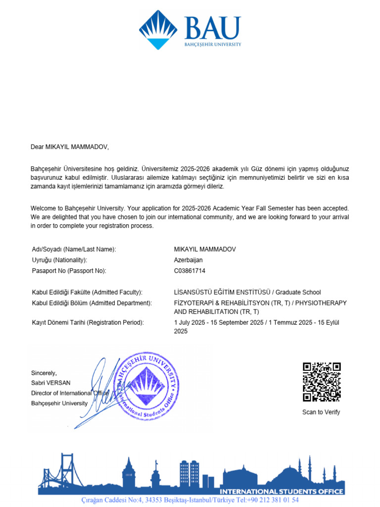 Official Acceptance Letter | PDF