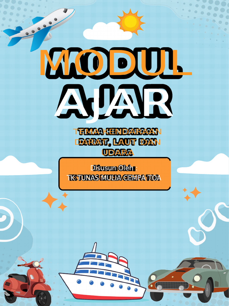 Biru Ilustrasi Lucu Cover Modul Pembelajaran Siswa Dokumen A4 (A4 ...