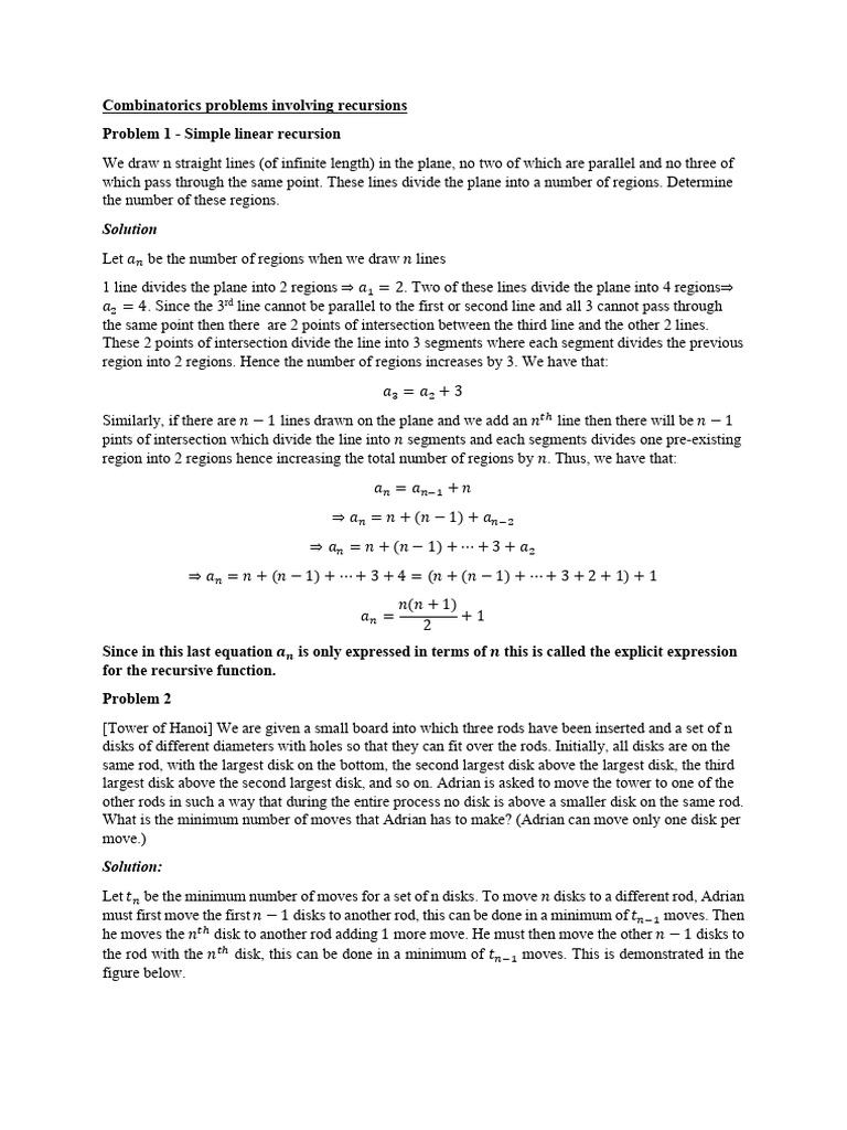 Domino Tiling and Recursive Solutions | PDF | Numbers | Set (Mathematics)