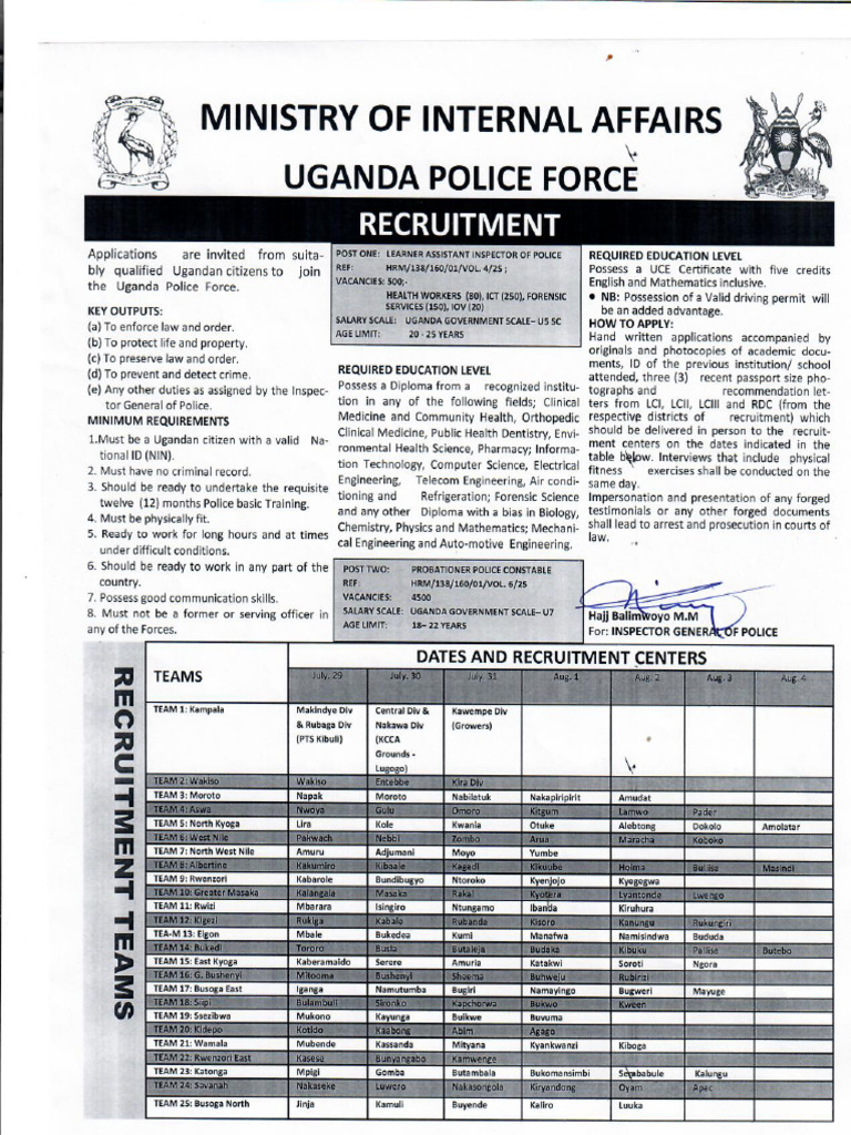 POLICE - ADVERT One | PDF