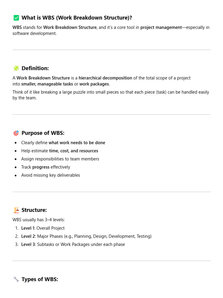 Understanding Work Breakdown Structure (WBS) | PDF