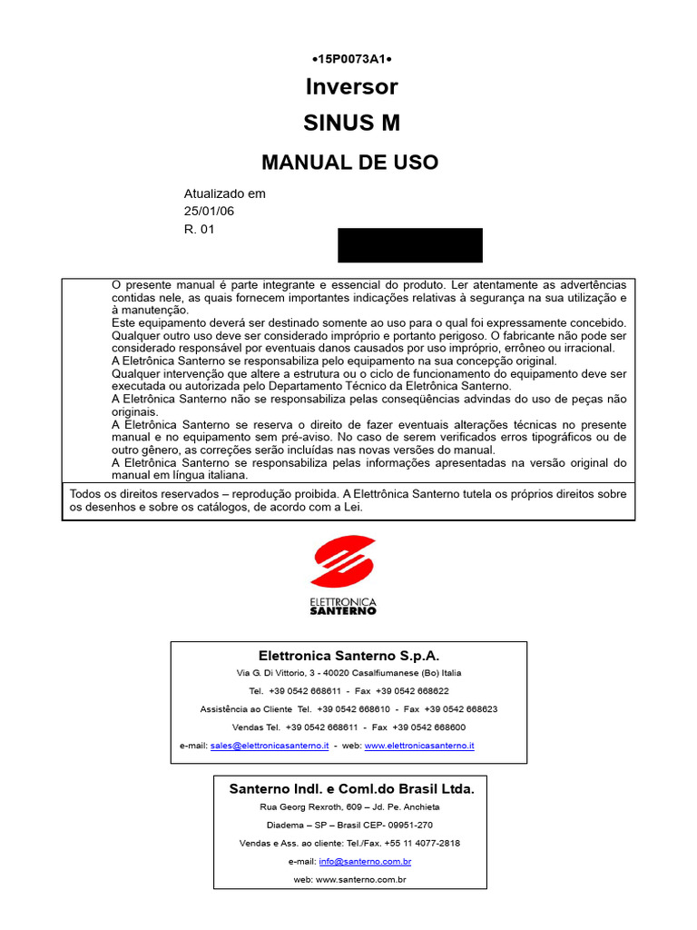 santerno-sinus-m | PDF | Conector elétrico | Capacitor