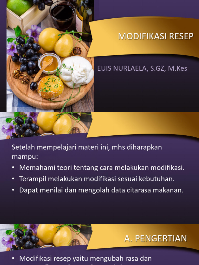 SPMI - Modifikasi Resep - 2020.Pptx Fix - Lanjutan | PDF