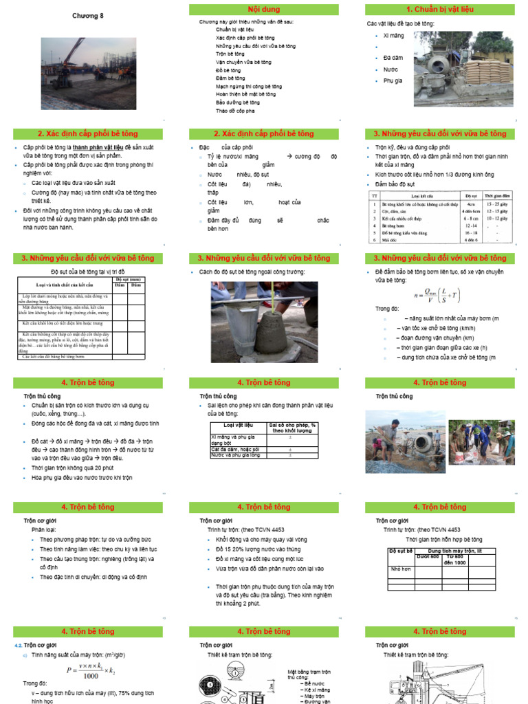KTTC Chuong 8 Cong Tac Be Tong | PDF