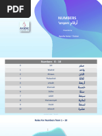 Arabic Numbers and Counting Guide | PDF