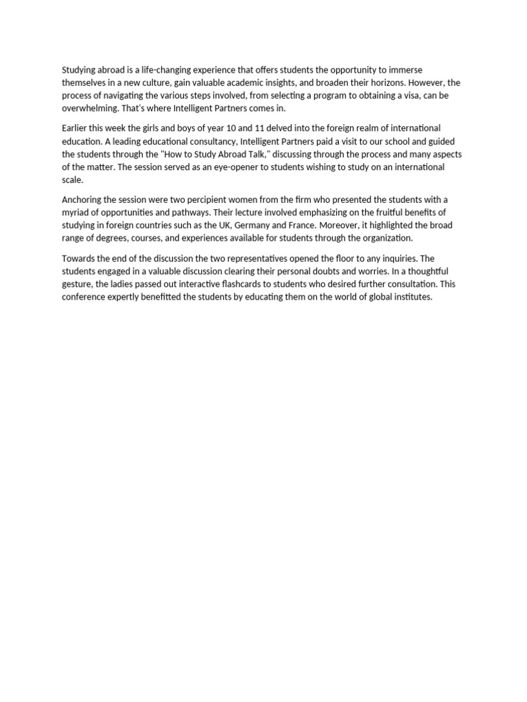 Studying Abroad | PDF