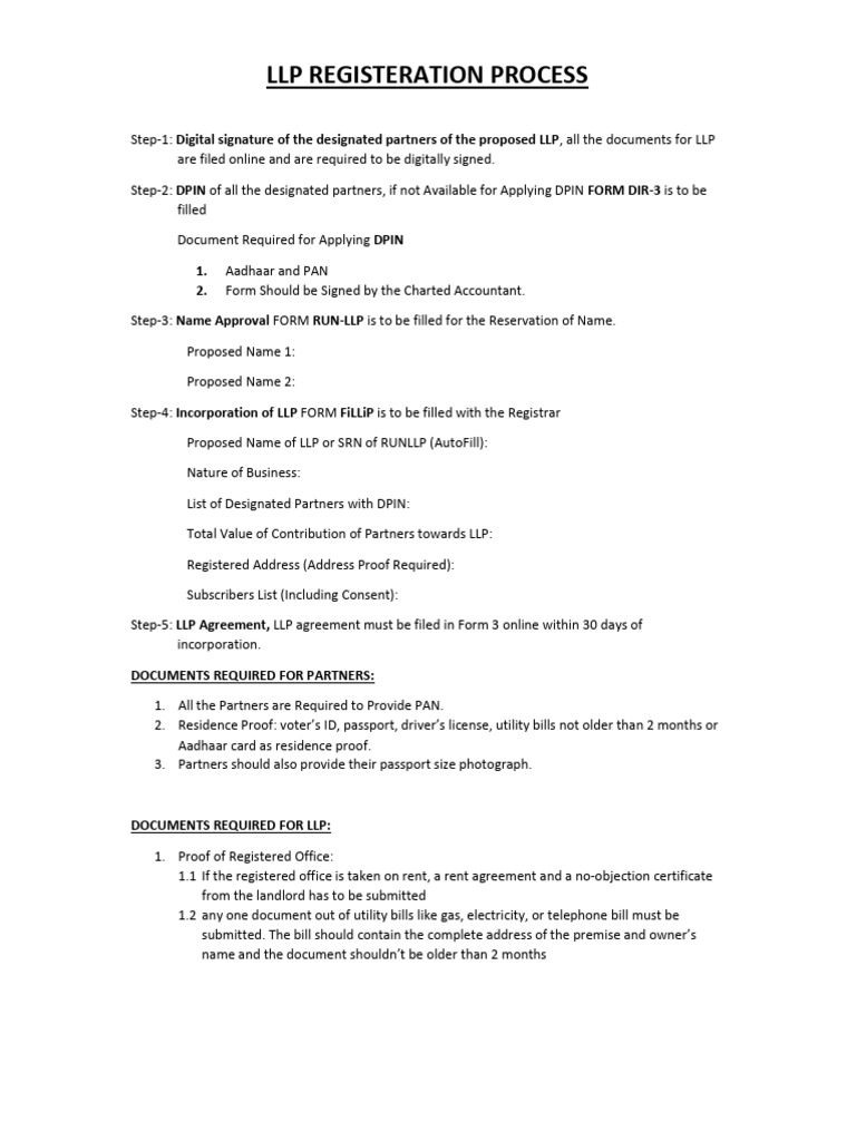 LLP Registeration | PDF