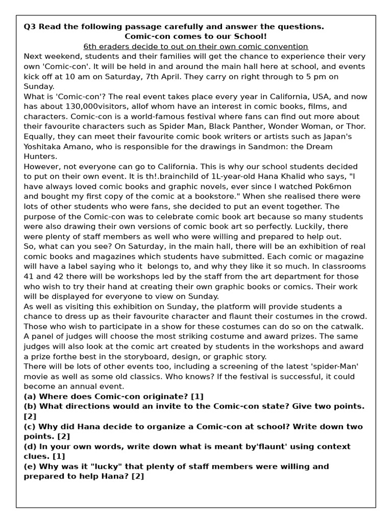 Comprehension The Jungle Book | PDF | Comics