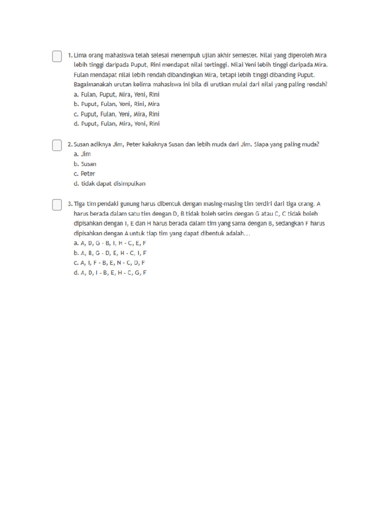 Penalaran Analitik | PDF