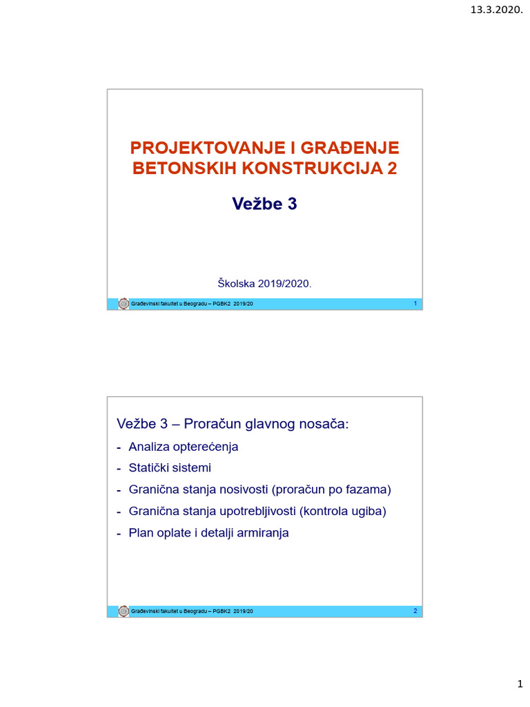 PGBK2 - V03 Glavni Nosac - 19-20a | PDF