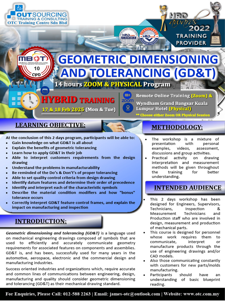 Brochure Geometric Dimensioning and Tolerancing GDT 1718 Feb 2025 Otcsb ...