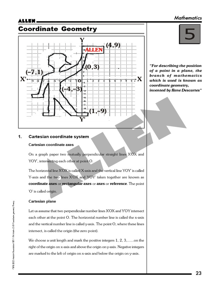 Understanding Coordinate Geometry Basics | PDF | Cartesian Coordinate ...