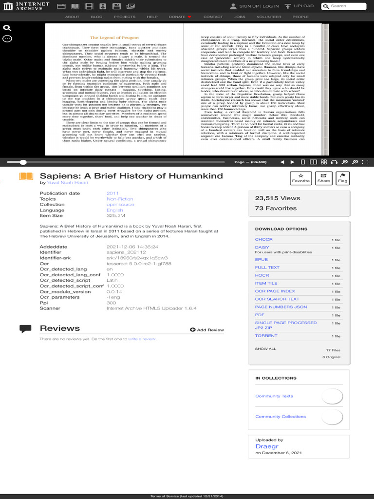 Sapiens A Brief History of Humankind Yuval Noah Harari Free Download ...