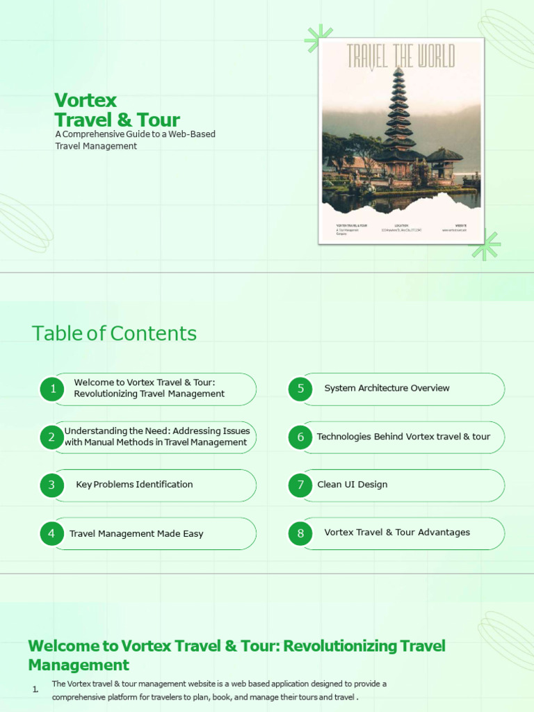 of Vortex Travel & Tour | PDF | Databases | Usability