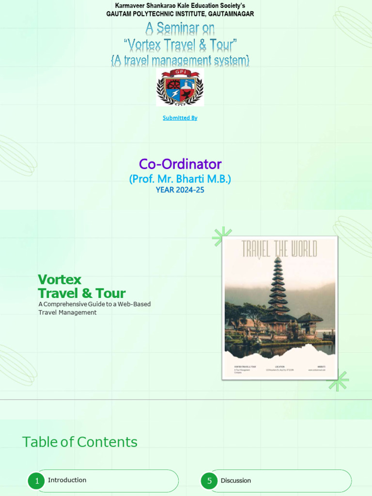 ppt of vortex travel & Tour | PDF | Usability | Human Communication