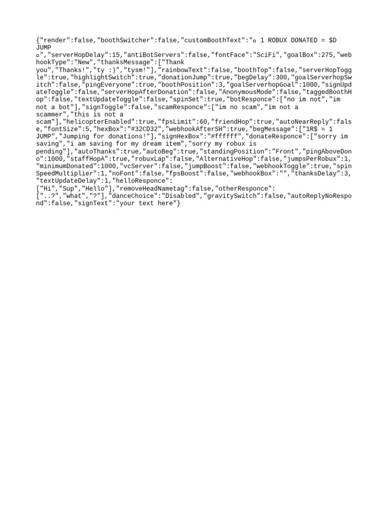 Robux Donation Booth Configuration Guide | PDF