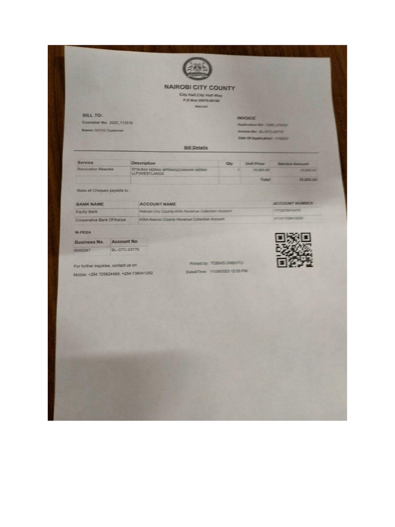 Damaged Wall Invoice | PDF
