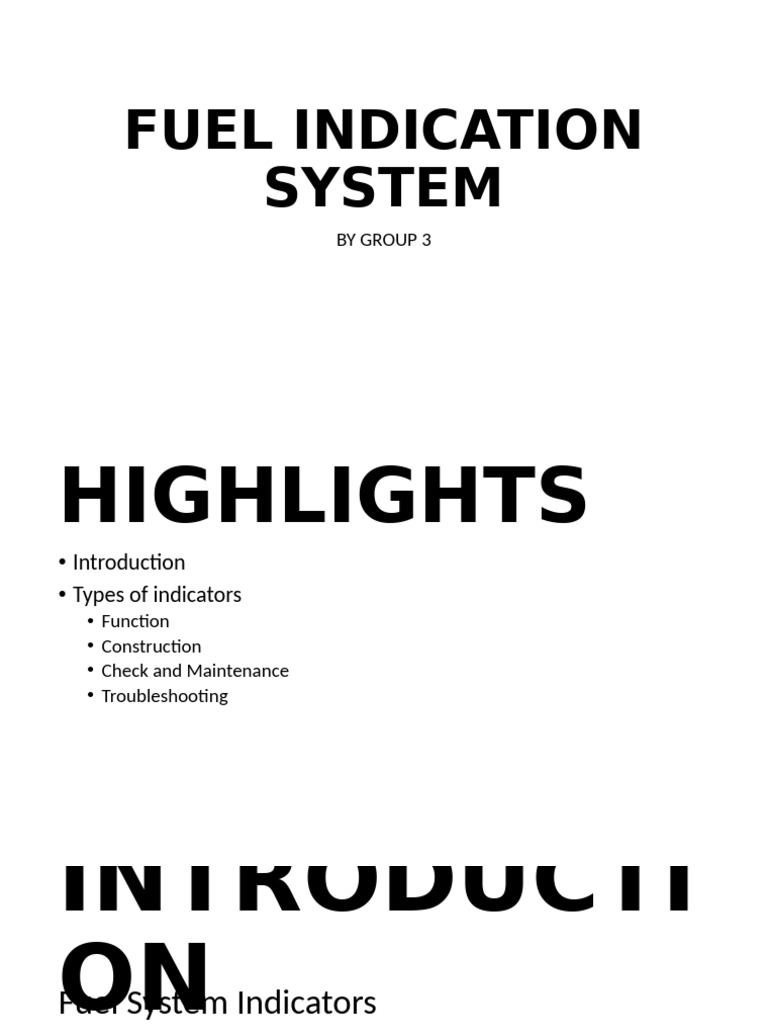 Fuel Indication System | PDF