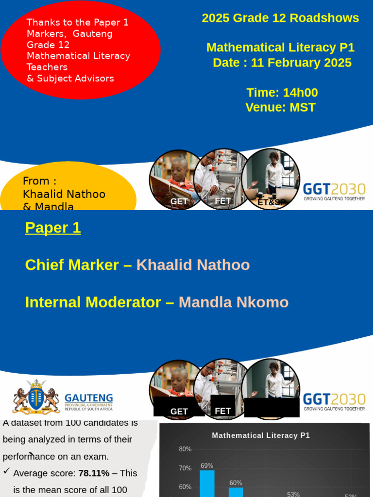 Maths Lit P1 - 2024 Roadshows Presentation | PDF | Quartile