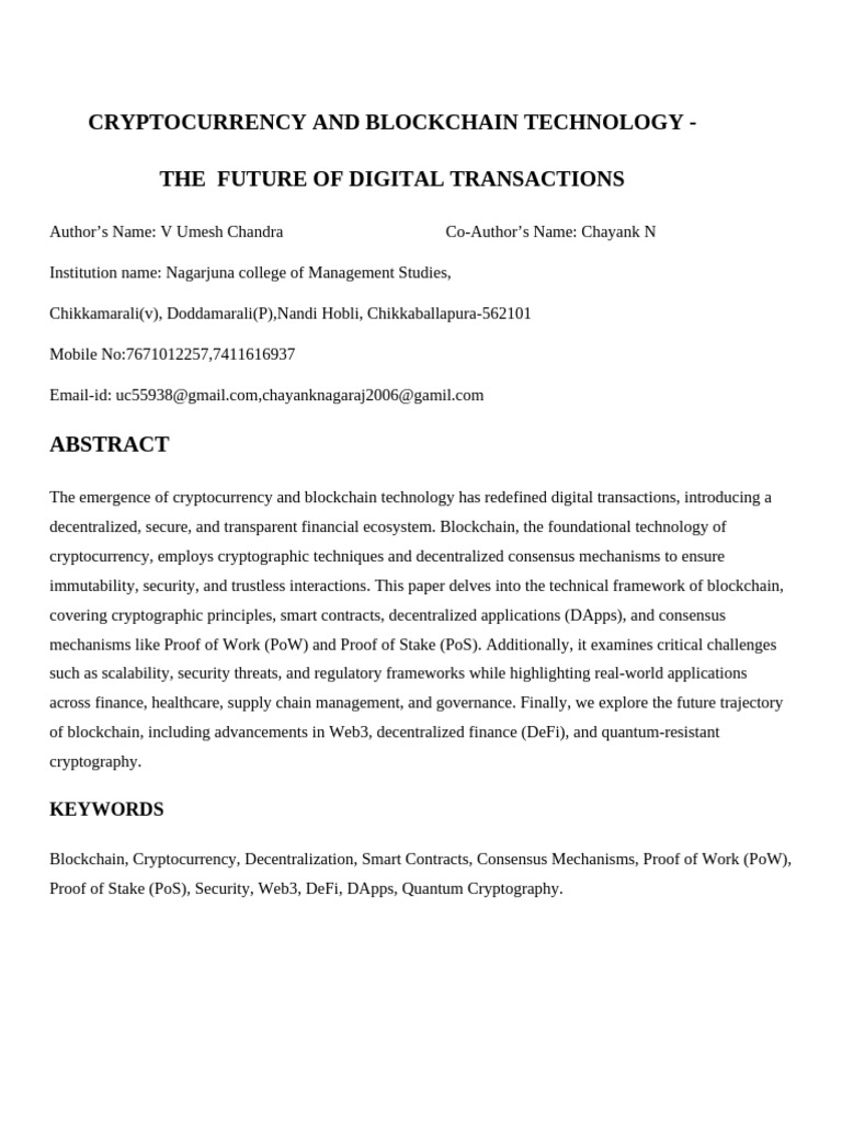 Blockchain and Cryptocurrency | PDF | Cryptocurrency | Bitcoin