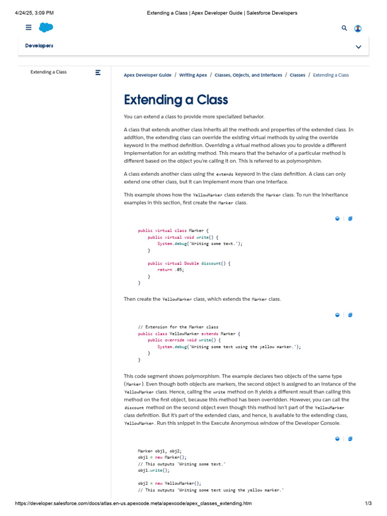 Apex Extending Documentation With Example Pdf Class Computer