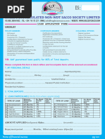 SACCO Loan Application Form | PDF | Loans | Banking