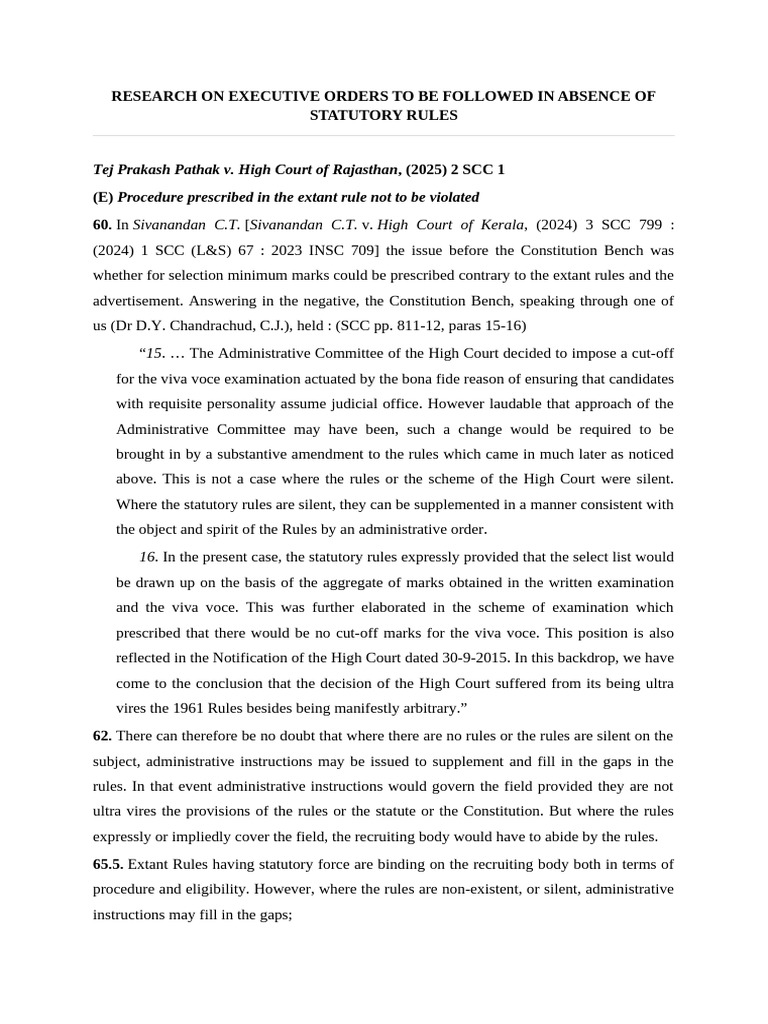 Executive Orders vs. Statutory Rules Analysis | PDF | Appeal ...