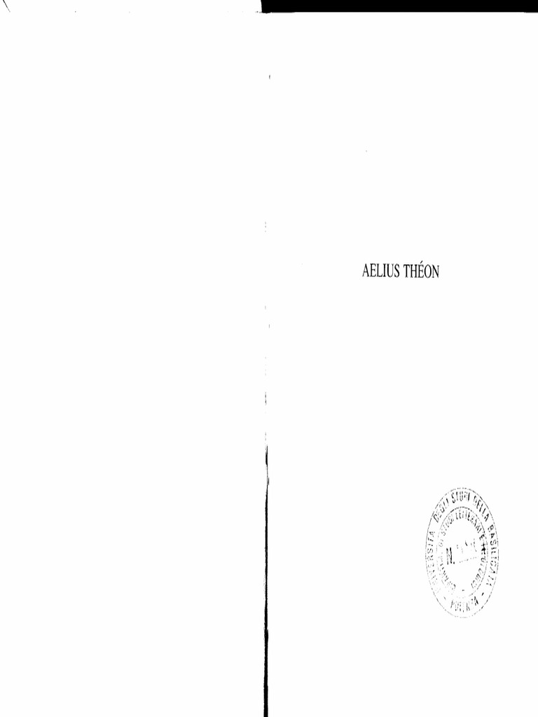 Théon, Aelius-Progymnasmata FR-GR | PDF