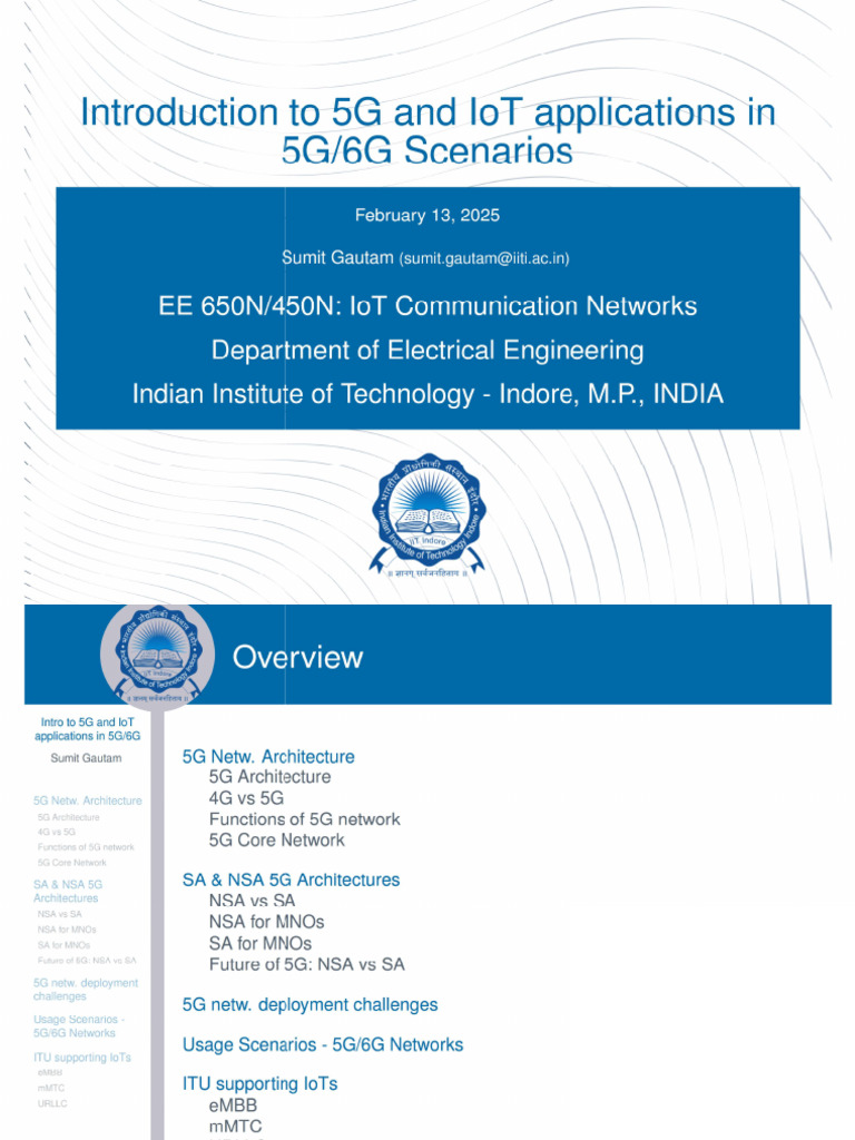 [L11] Intro to 5G and Applications in 5G-6G scenarios | PDF