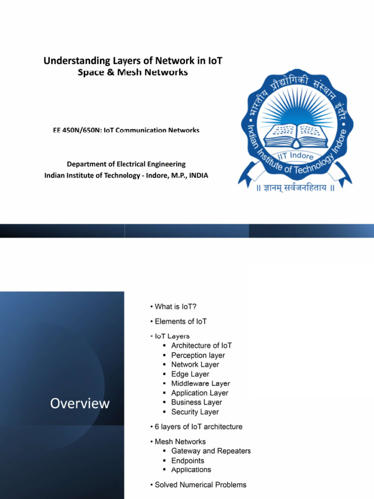 (L3 - L4) Layers of Network in IoT & Mesh Networks | PDF