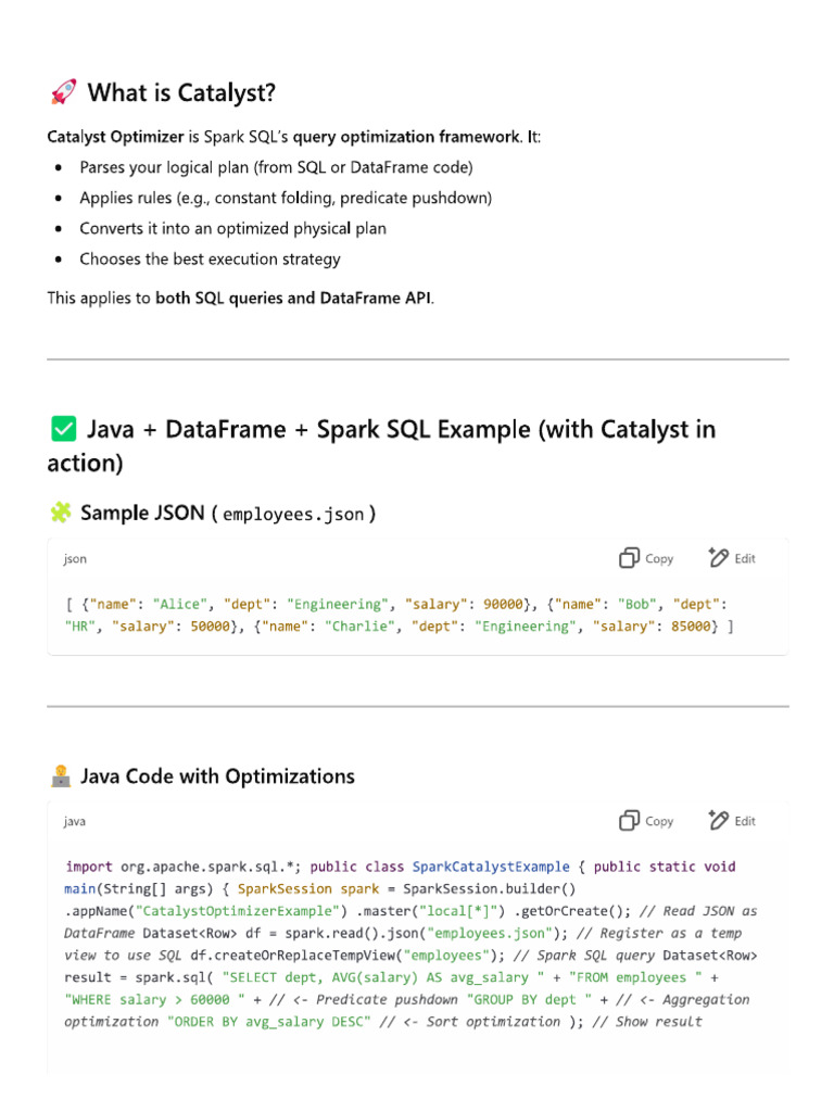 Java Spark Catalyst Optimizer | PDF