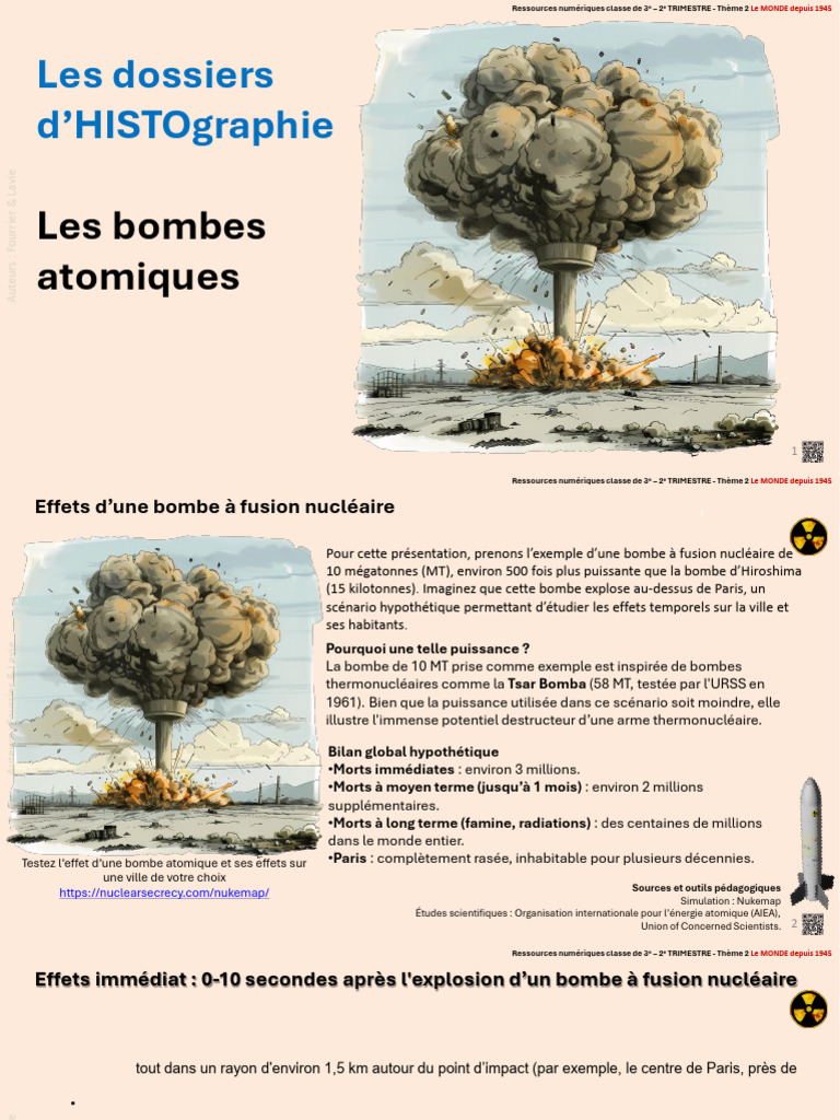 Effets d'une bombe nucléaire sur Paris | PDF | Arme nucléaire | Missile ...
