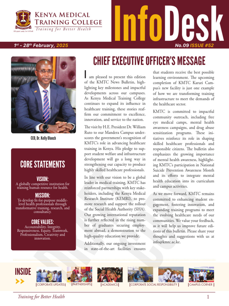 KMTC February 2025 News Bulletin | PDF | Health Care | Health Professional