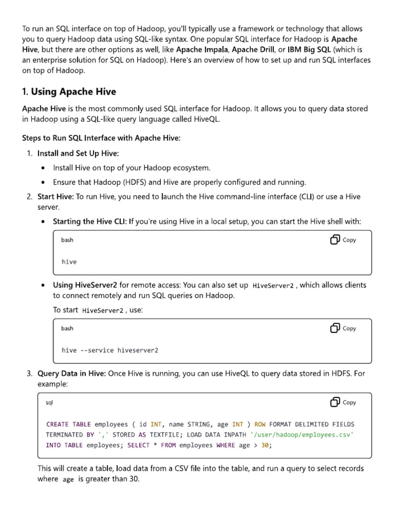 IBM BIG SQL V3 - 2 | PDF