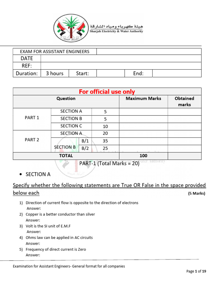 Assistant Engineers Exam Format Guide | PDF | Resistor | Series And ...