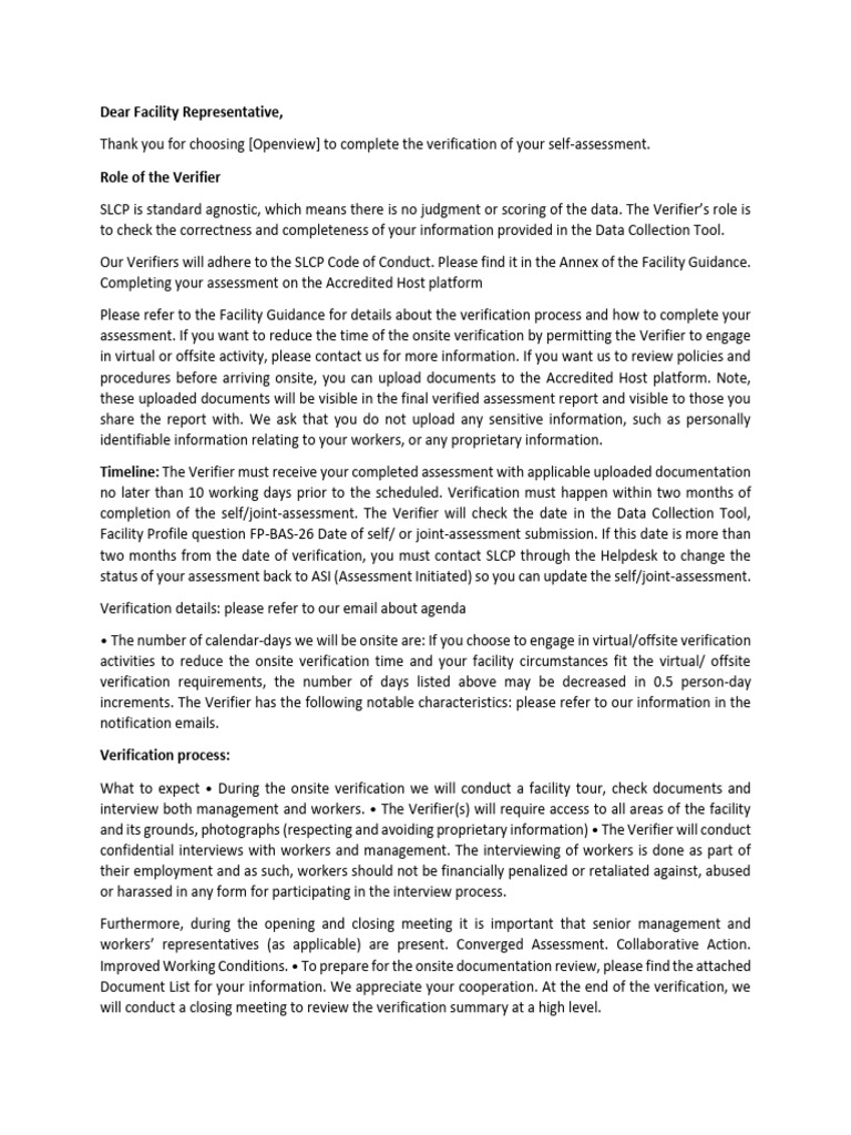 SLCP Verification Notification | PDF | Verification And Validation