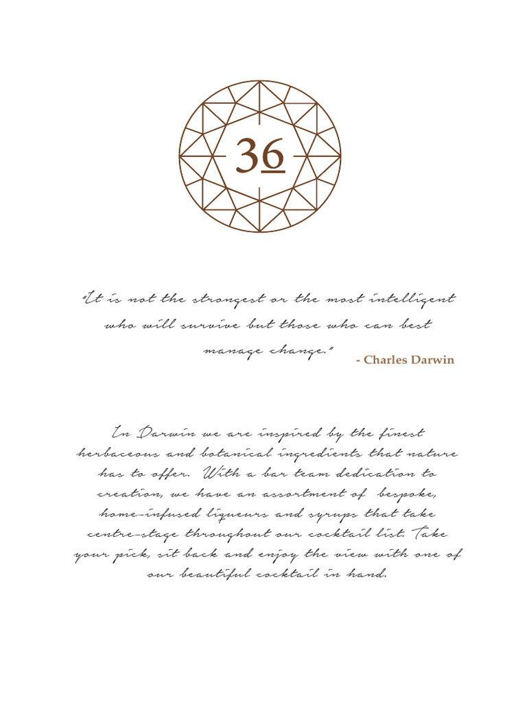 Darwin's Signature Cocktail Menu | PDF | Gin | Fruit
