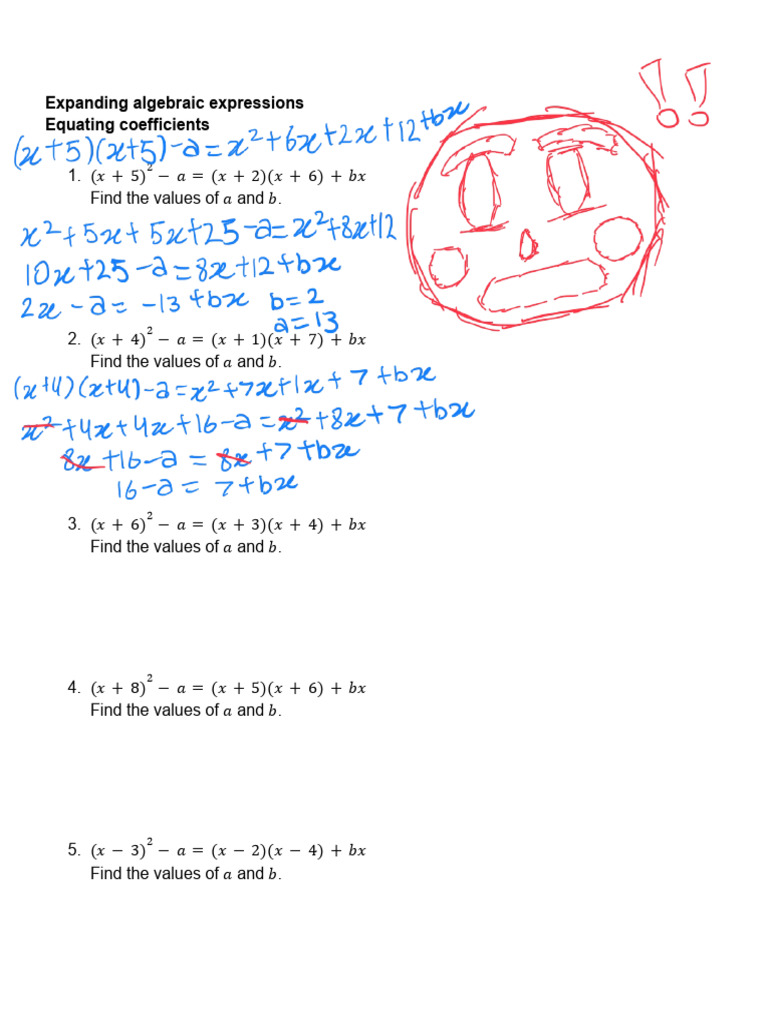 Expanding Algebraic Expressions | PDF